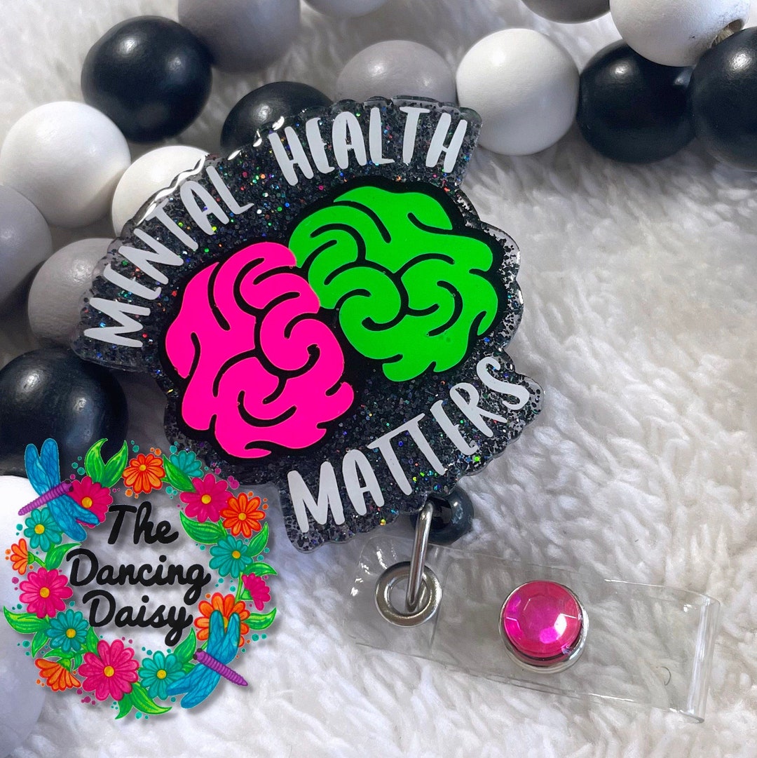 Mental Health Matters Brain Psychology Badge Reel - Etsy