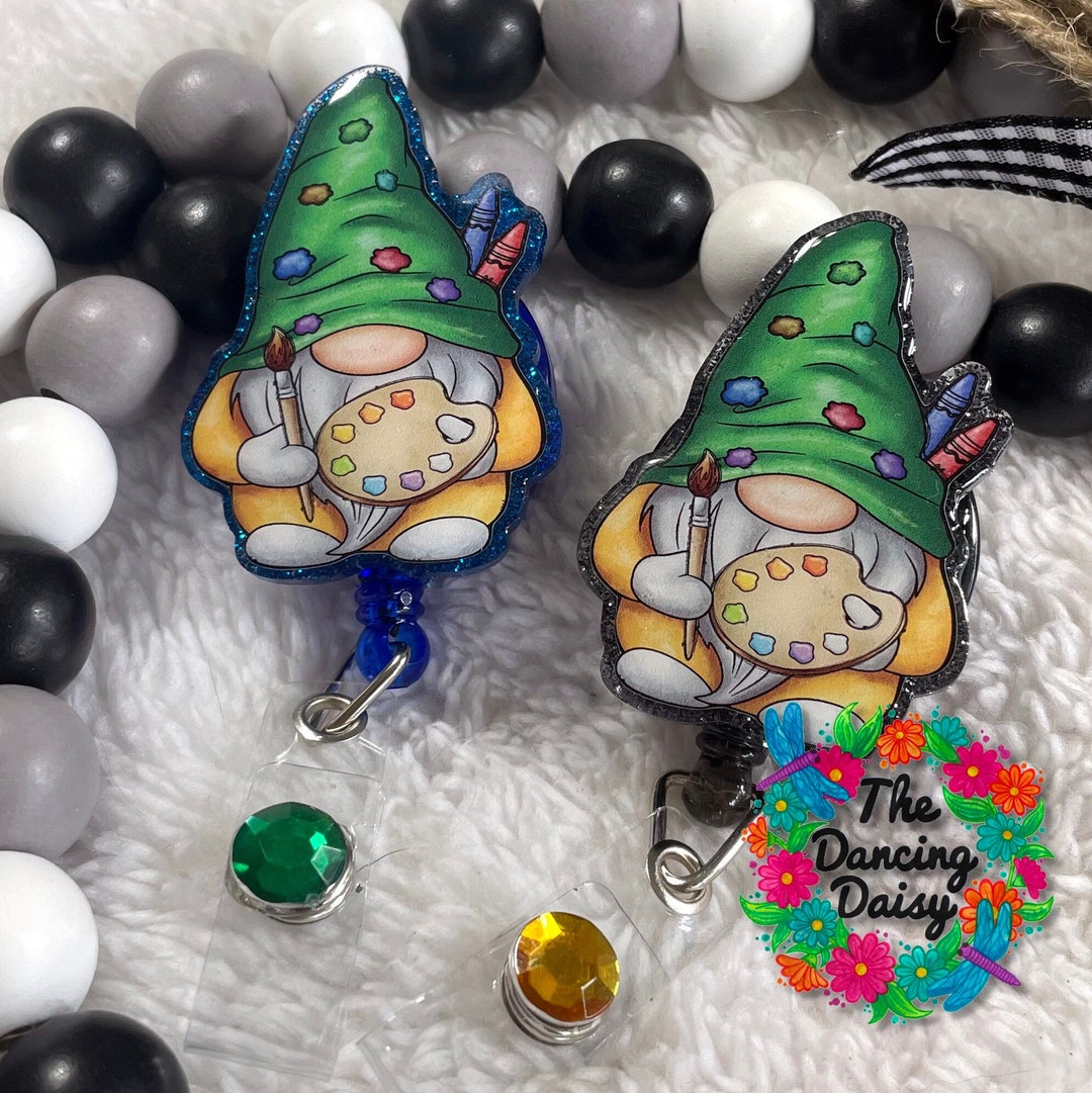 ARTIST Art Teacher Gnome Badge Reel - Etsy