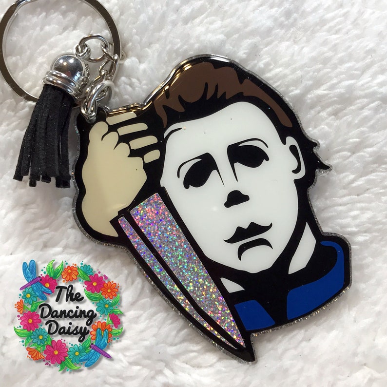 Michael Myers Halloween Face Acrylic Keychain - Etsy