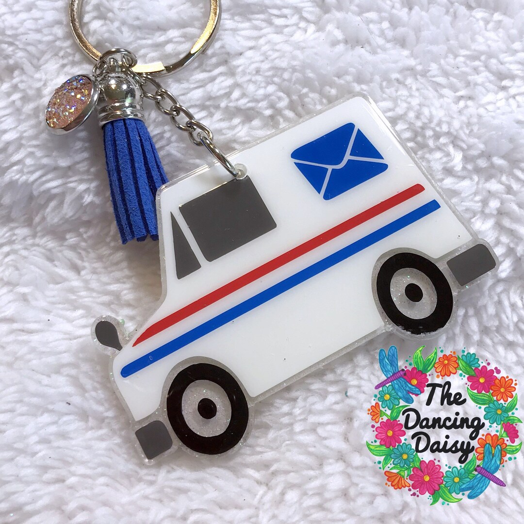 Mail Delivery Postal Truck Keychain - Etsy