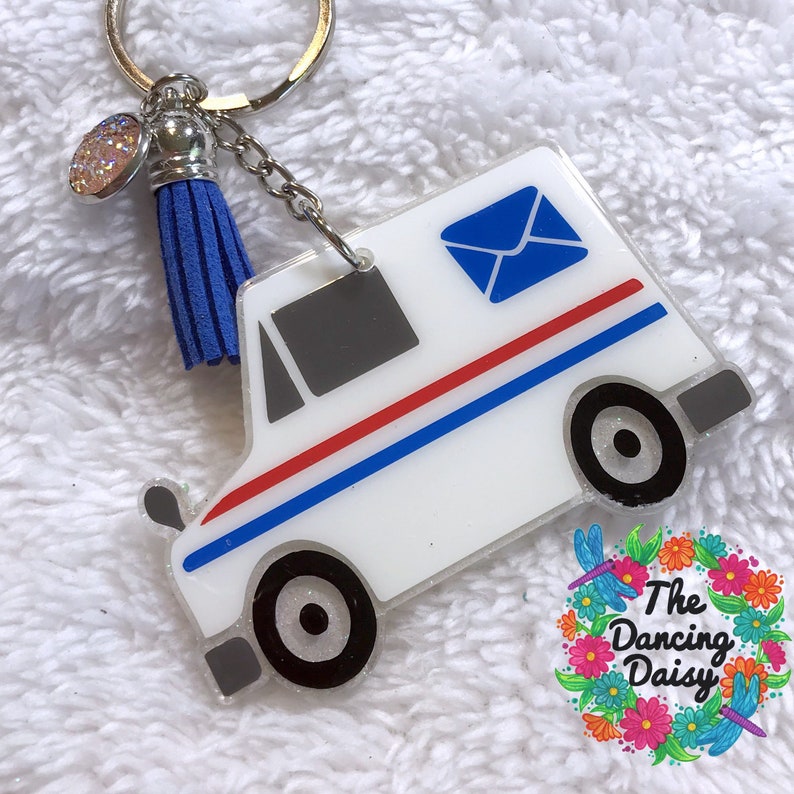 Mail Delivery Postal Truck Keychain - Etsy