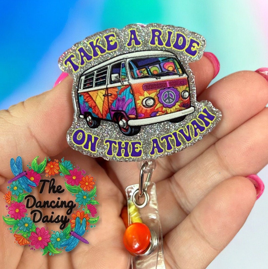 TAKE a RIDE on the ATIVAN - Mental Health Custom Van Badge Reel - Etsy