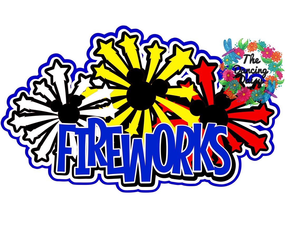 SVG DIGITAL FILE - Mickey Mouse Fireworks - Etsy