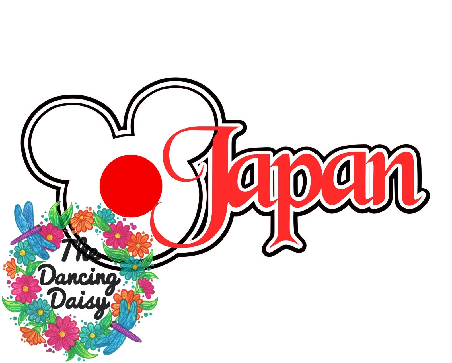 SVG FILE DIGITAL - Japan Flag Epcot Mickey Mouse Ears - Etsy
