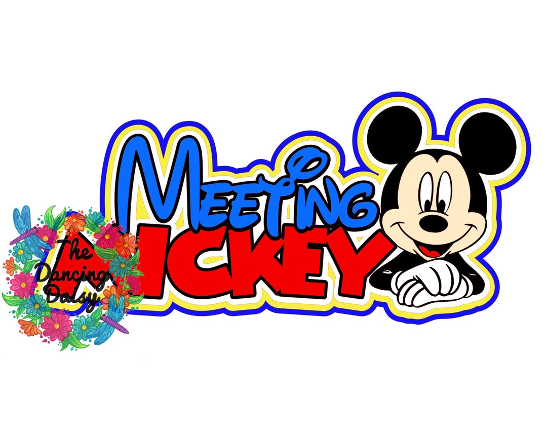 SVG DIGITAL FILE - Meeting Mickey Mouse - Etsy