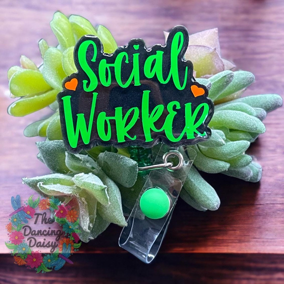 SOCIAL WORKER - Custom Badge Reel - Etsy
