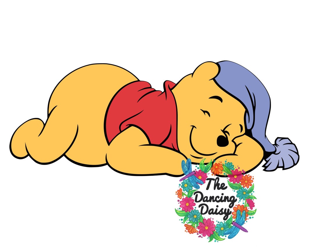 SVG DIGITAL FILE - Sleeping Winnie the Pooh Bear - Etsy