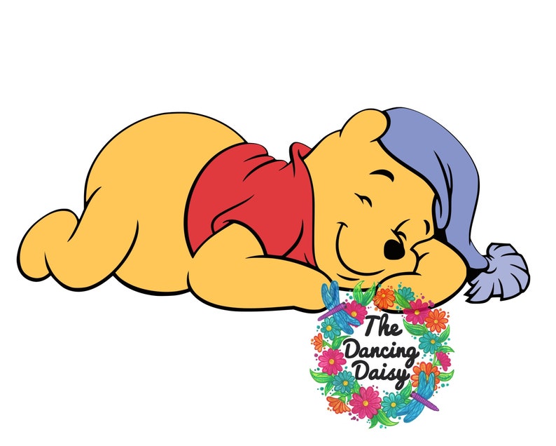 SVG DIGITAL FILE Sleeping Winnie the Pooh Bear - Etsy