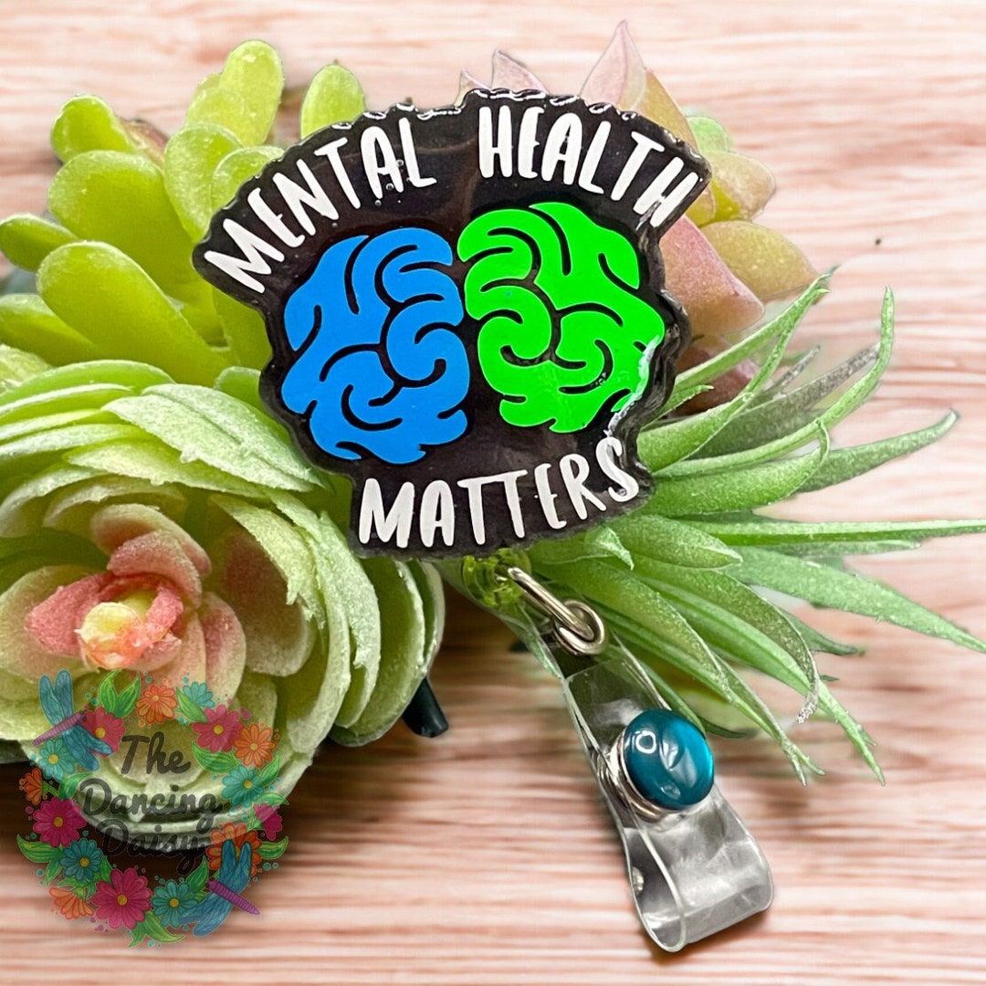 Mental Health Matters Brain Psychology Badge Reel - Etsy