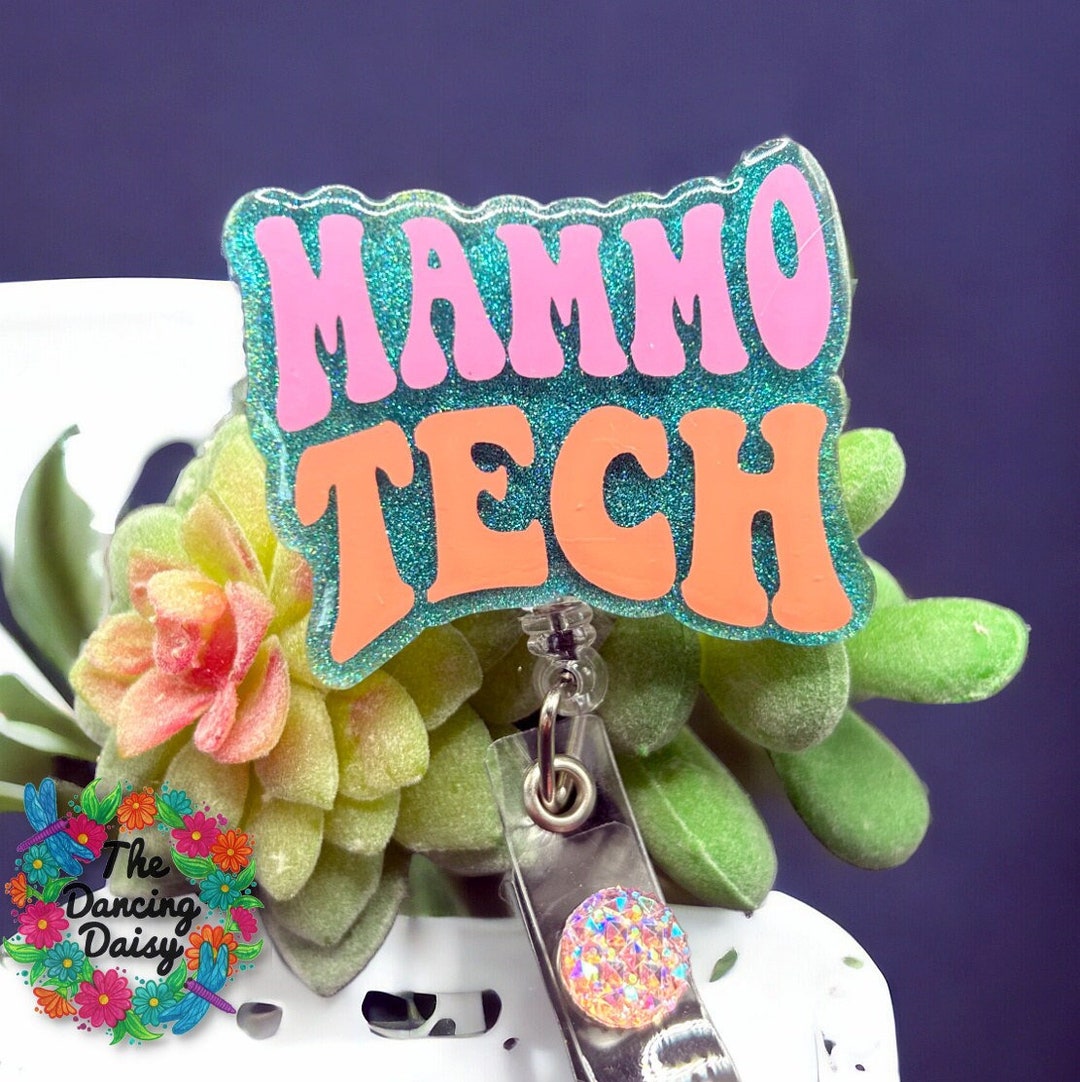 MAMMO TECH Retro Curve - Mammography Custom Badge Reel - Etsy