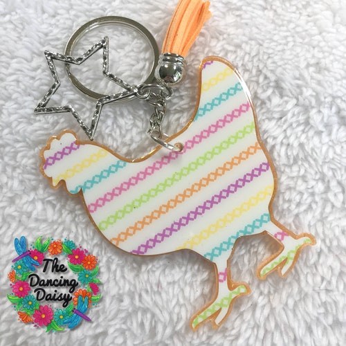 Cute Chicken Keychain Chicken Accessories Chicken Lover - Etsy