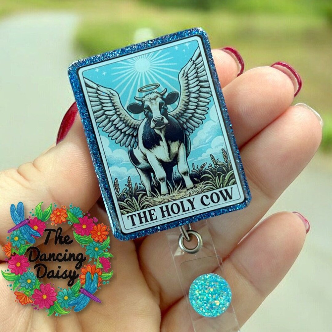 The HOLY COW Tarot Card CUSTOM Badge Reel - Etsy