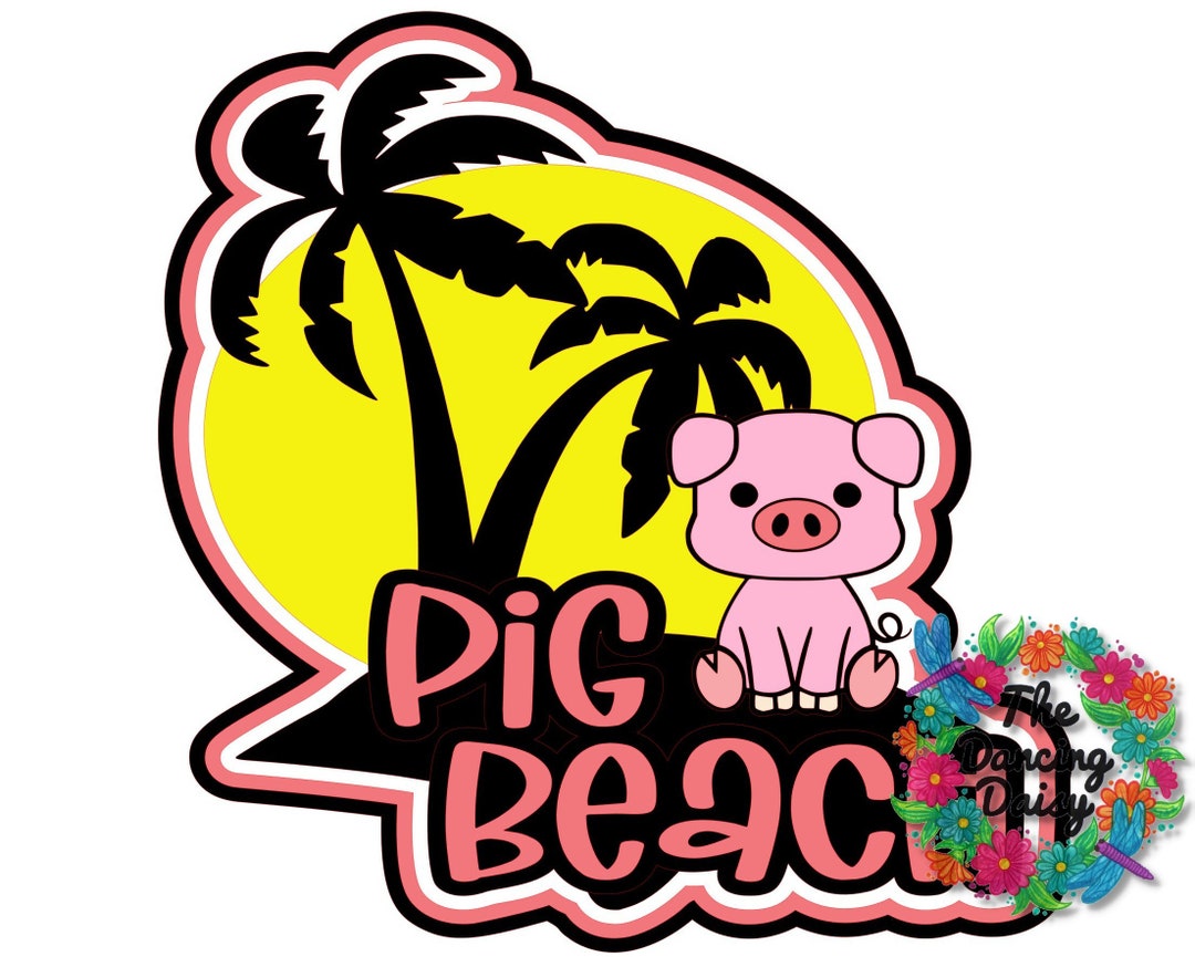 SVG DIGITAL FILE Pig Beach , Exuma Bahamas Vacation / Travel - Etsy