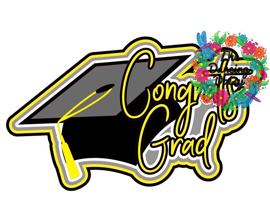 SVG DIGITAL FILE Congrats Grad Graduation - Etsy