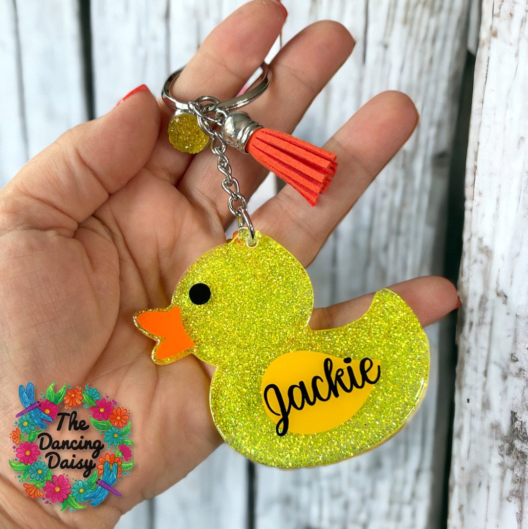 Rubber Duckie / Duck Acrylic Keychain - Etsy