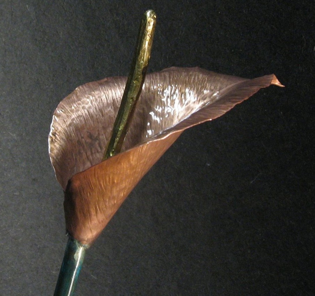 Elegant Pink Forged Calla Lily - Etsy