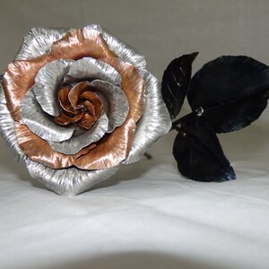A Lovely Garden Rose in Forged Copper, Brass, Aluminum or Bi Metals ...