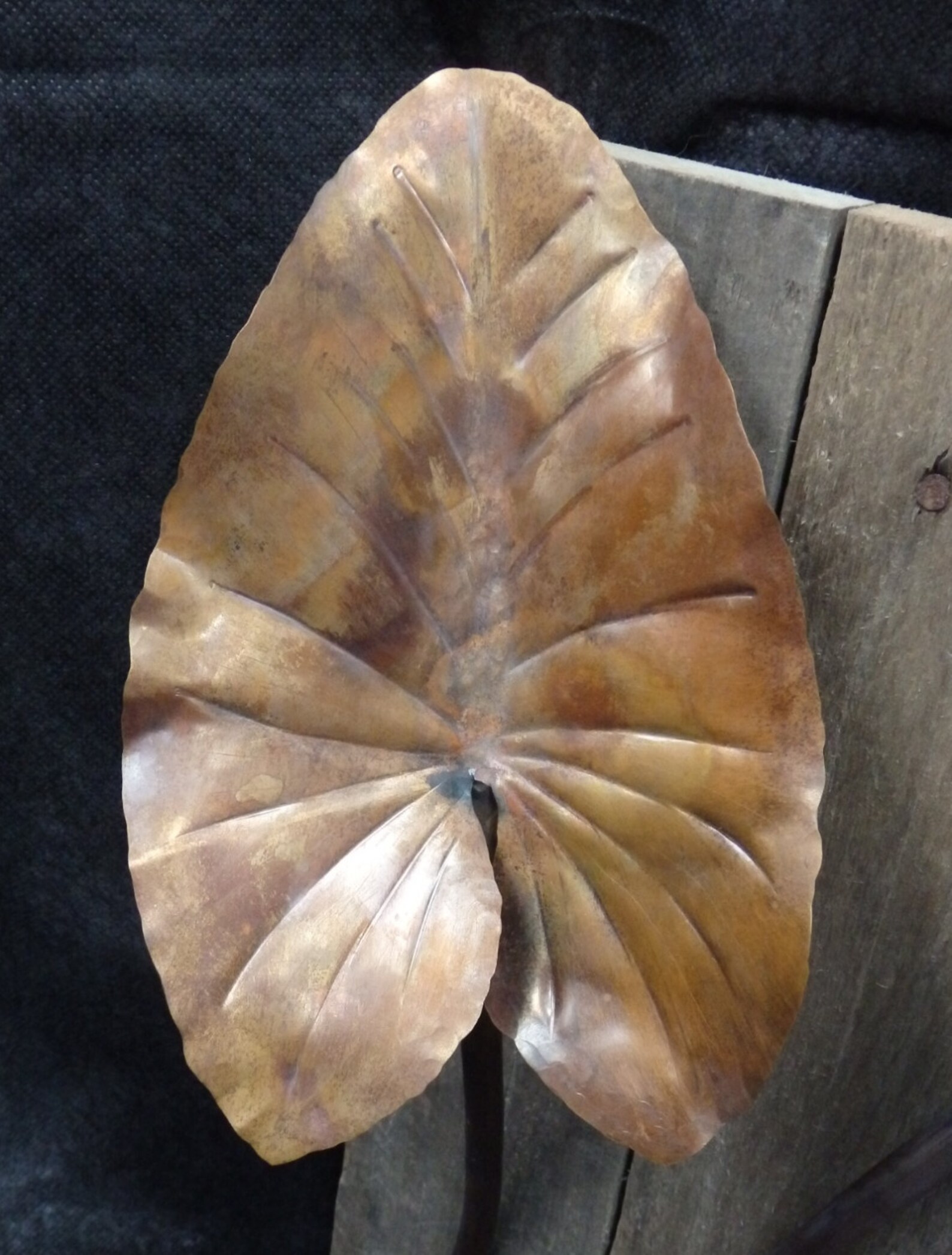 Wood Mounted Calla Lily in Forged Steel -metal Wall Art -metal Flower ...