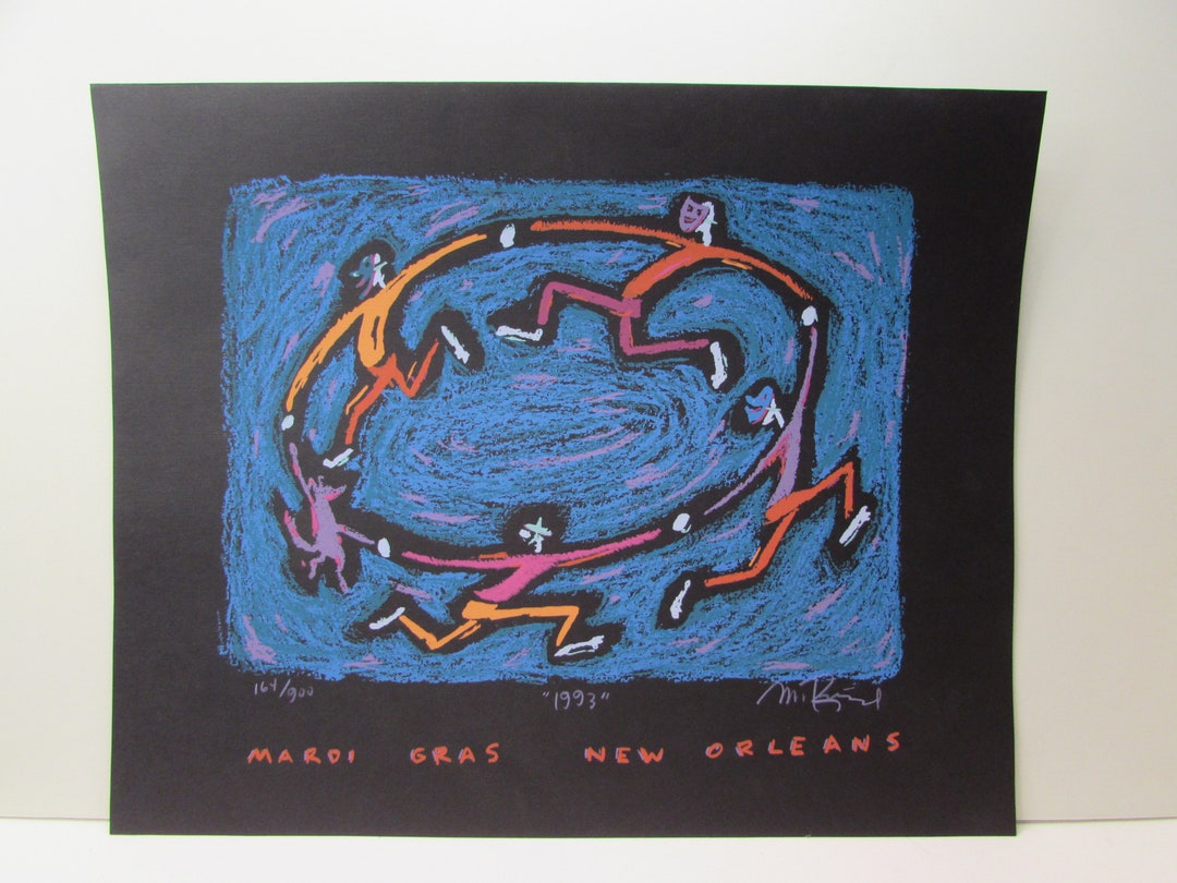 Matt Rinard Art, 1993 Mardi Gras Matt Rinard, New Orleans Artist Matt ...