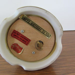 Lefton Music Box, Vintage Lefton Birthday Music Box, Lefton August ...