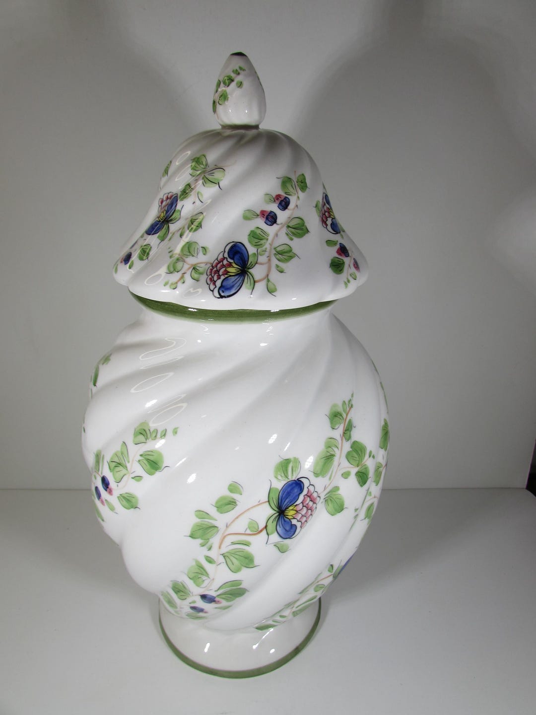 Vintage Meiselman Italian Pottery Urn: Floral Covered Vase, 1970s - Etsy