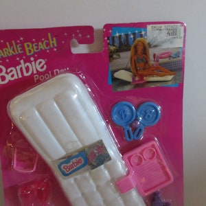 Barbie Sparkle Beach, Vintage Barbie 1995 Sparkle Beach Pool Toys ...