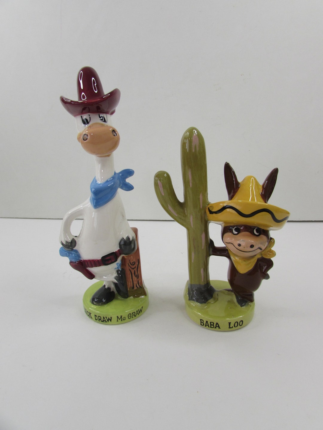 Vintage Quick Draw Mcgraw & Baba Loo Figurines: Hanna Barbera Cartoons ...