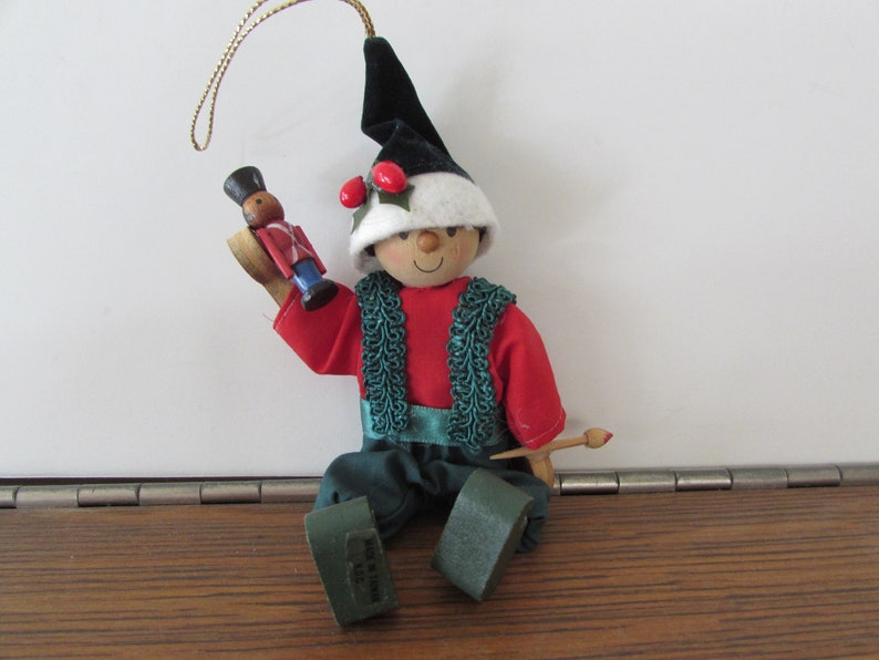 Elf Ornament Vintage Wood Elf Ornament Ornaments Ornament - Etsy