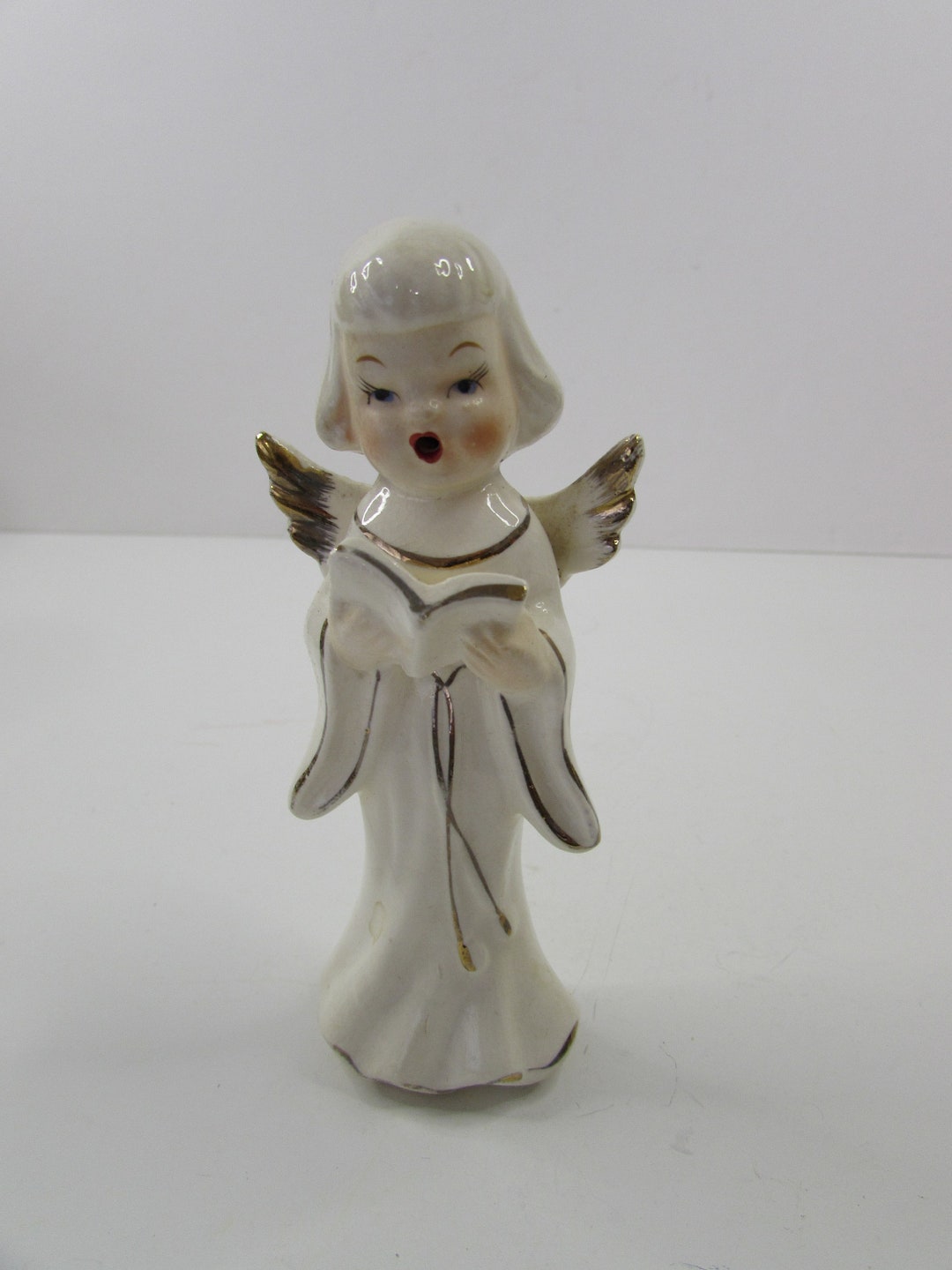 Choir Angel Figurine, Vintage Choir Angel Figurine, Holiday Angel ...