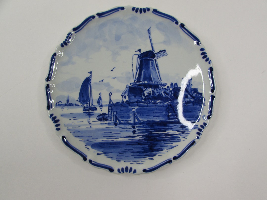 Delft, Vintage Delft Wall Decor, Signed Delft Wall Decor/hot Plate ...