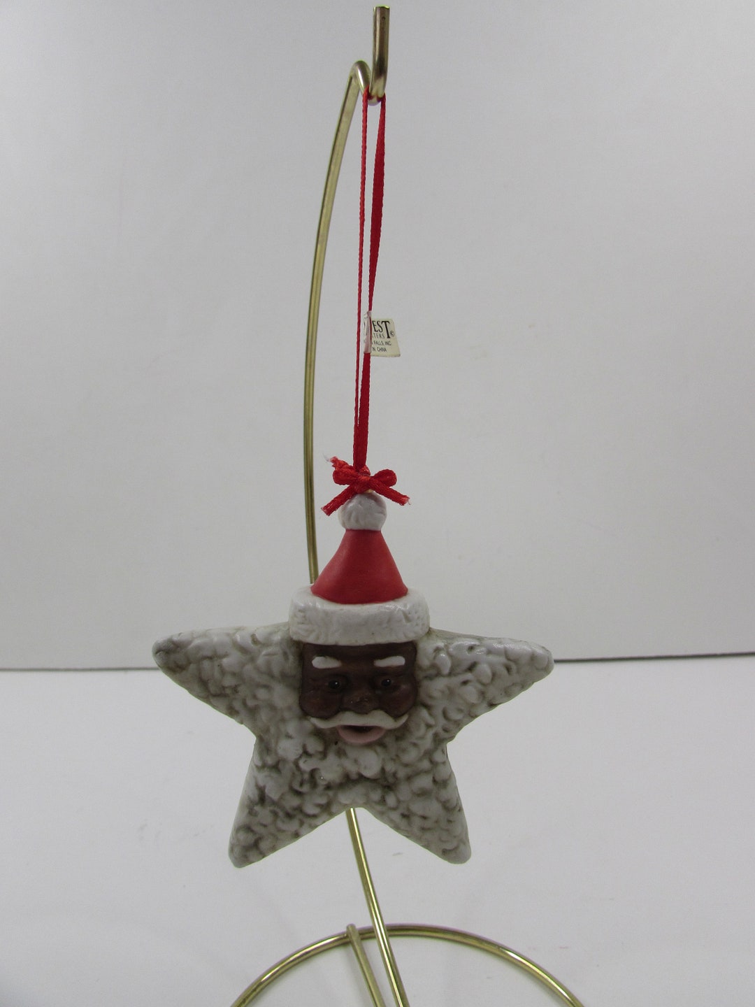 Ornament, Ornaments, African American Midwest Santa Star Ornament ...