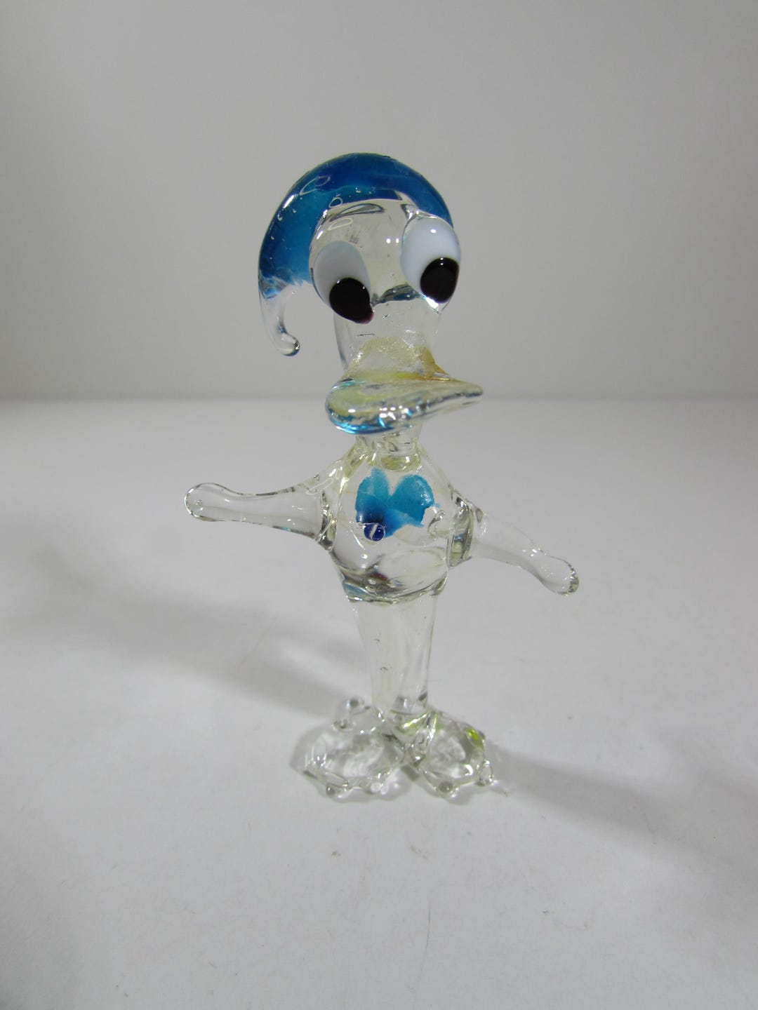 Vintage Art Glass Donald Duck Figurine, Disney Miniature - Etsy