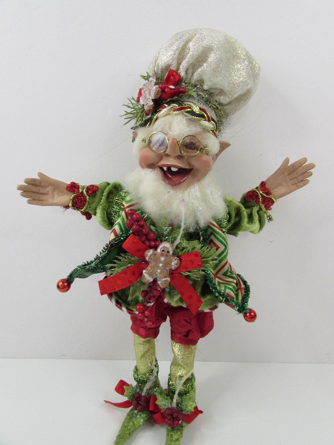 Cookie Elf, Mark Roberts Vintage Cookie Elf Figure, Mark Roberts ...