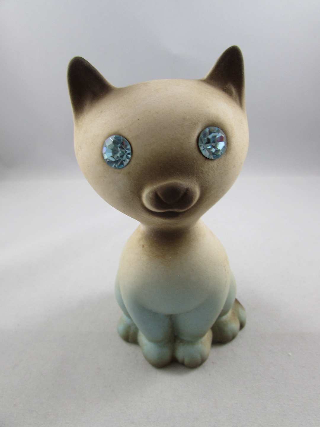 Figurines, Cat Figurine, RARE Cat With Rhinestone Eyes Figurine ...