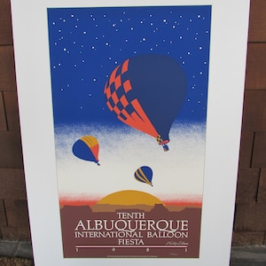 Albuquerque Poster, 1981 Albuquerque Balloon Fiesta Poster, Vintage ...