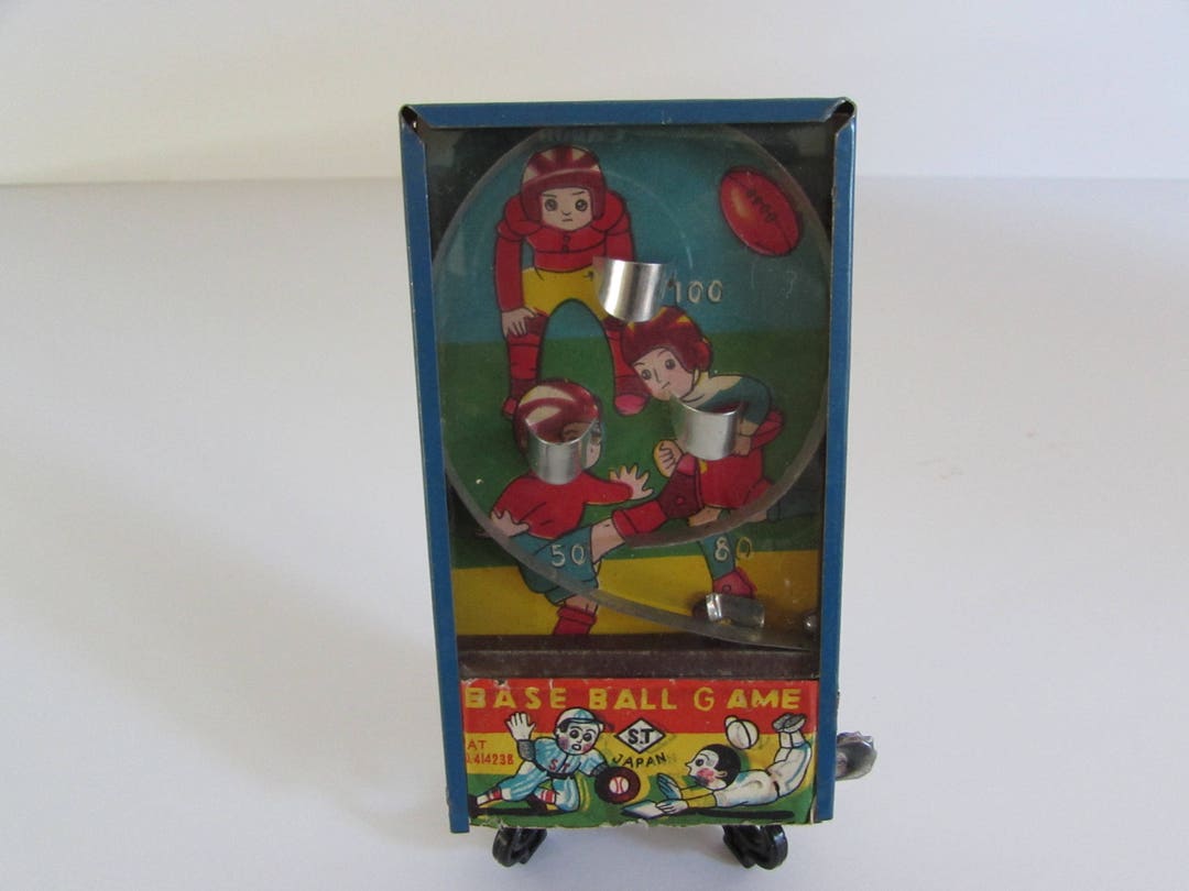 Vintage 1940s Hand Held Pinball Game: Baseball/football Japan Toy - Etsy