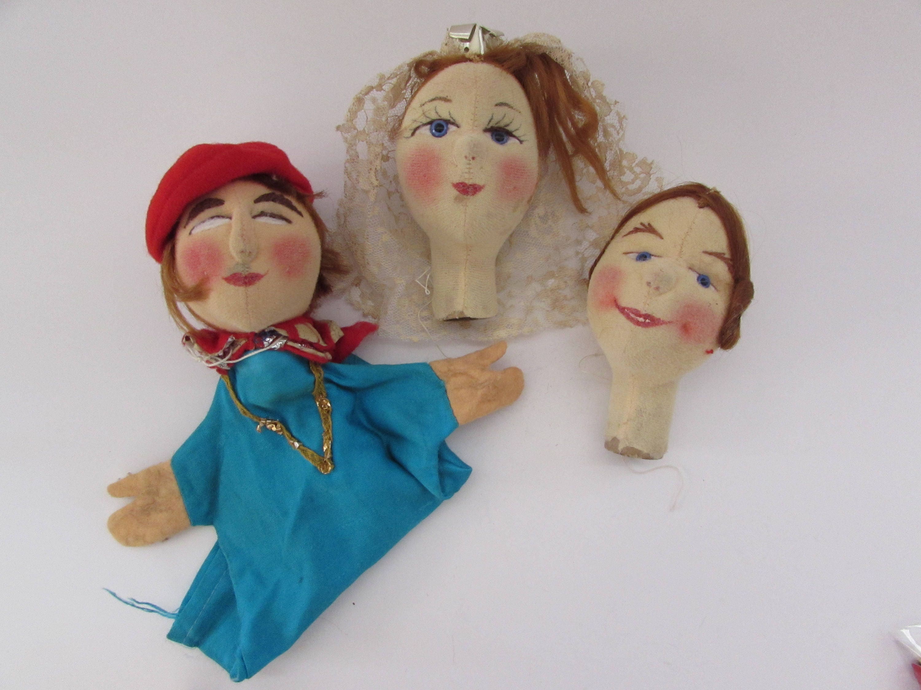 Puppet Heads Three European Women Puppet Heads Old Puppet - Etsy UK