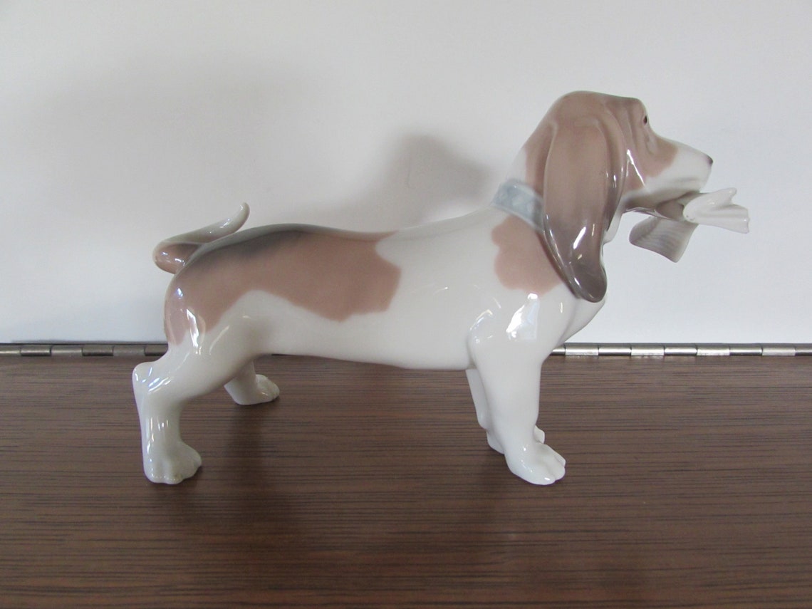 Lladro Dog Figurine Lladro Basset Hound Figurine Retired | Etsy