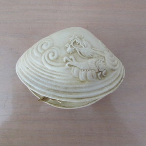 Asian Art, Clam Shell Celluloid Diorama, Vintage Clam Shell Celluloid ...
