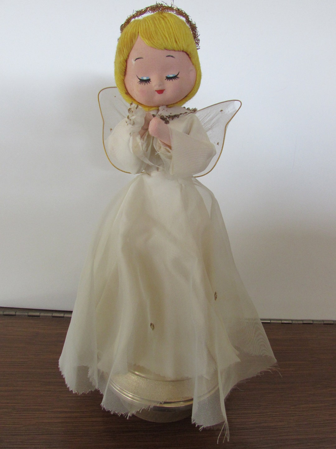 Musical Xmas Angel, 1950's Standing Musical Christmas Angel, Vintage ...