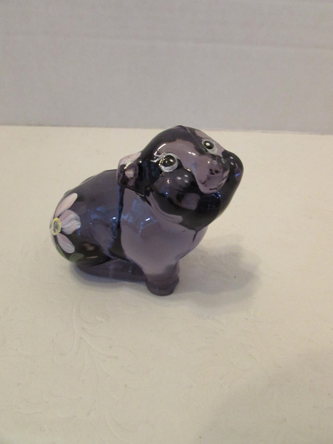 Fenton Art Glass, Fenton Violet Pig Figurine, Vintage Fenton Art Glass ...