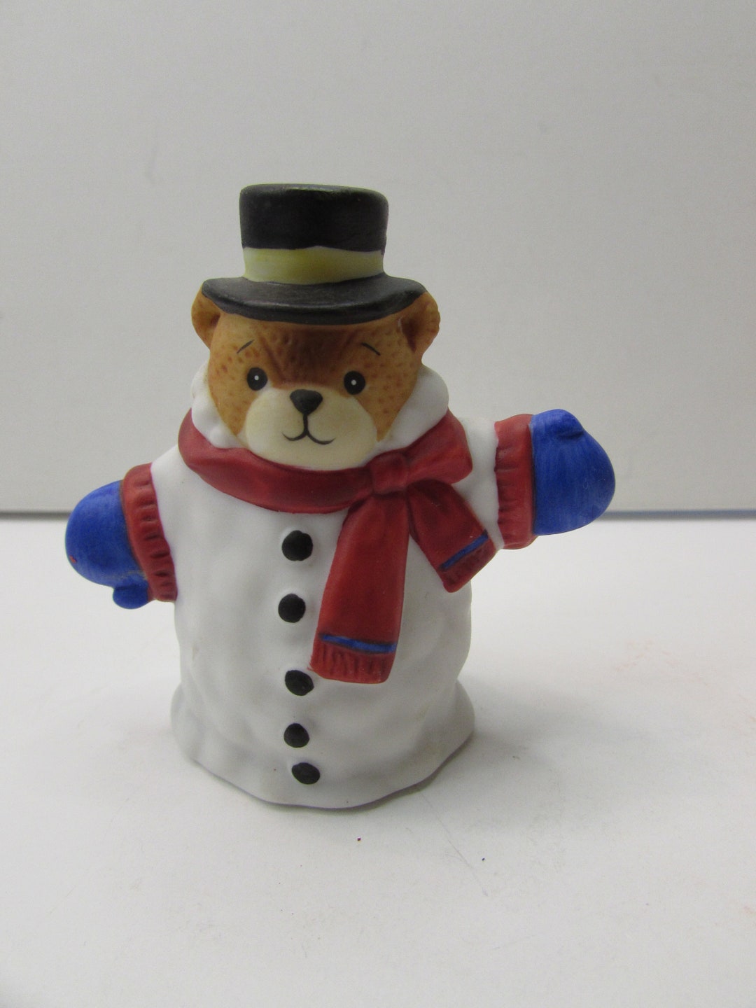 Holiday Decor, Enesco Snowman Bear Figurine, Enesco Snowman Bear ...