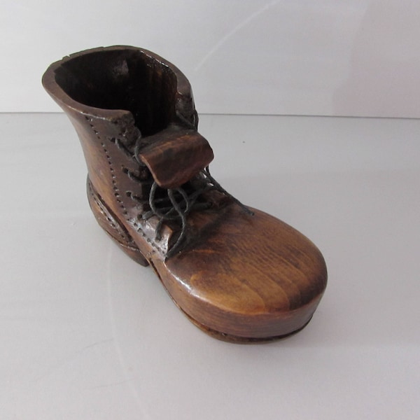 Carved Wood Boot - Etsy