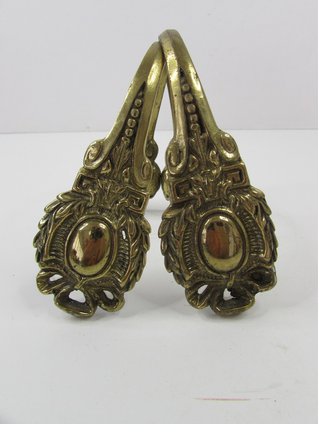 Brass Tiebacks, Vintage Brass Tiebacks Germany, Vintage Home Decor ...