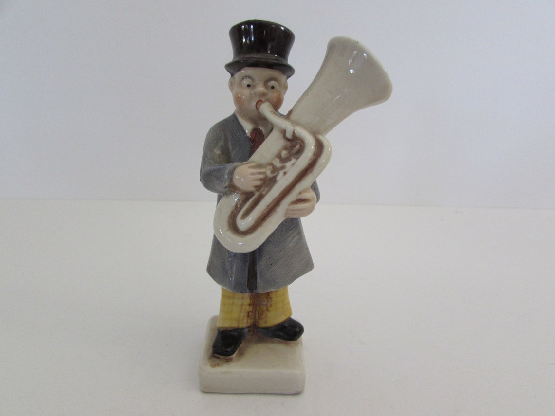 German Figurine Vintage Man Playing Tuba Figurine Man | Etsy