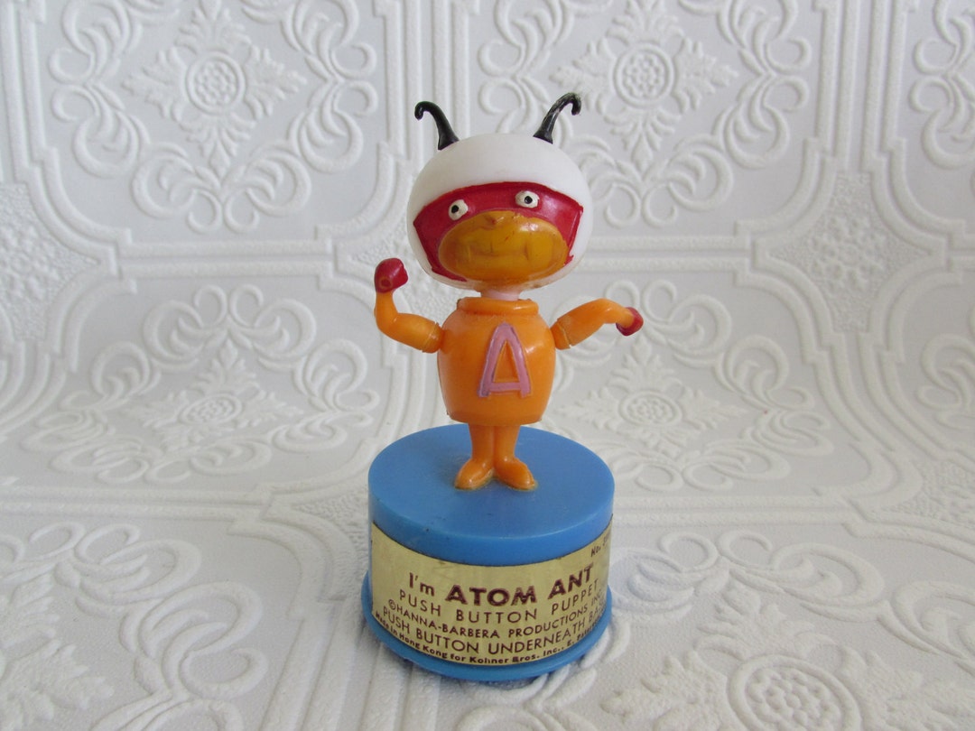 Vintage 1960s Atom Ant Push Button Puppet - Hanna Barbera - Etsy