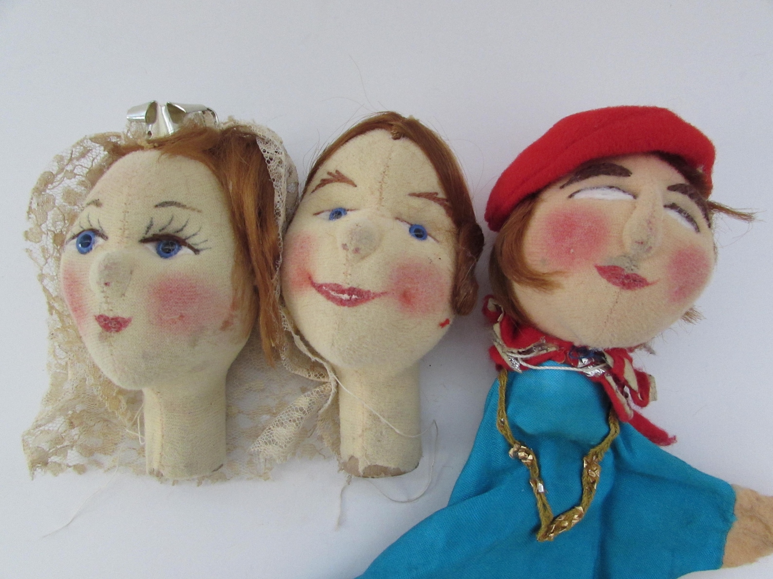 Puppet Heads Three European Women Puppet Heads Old Puppet - Etsy