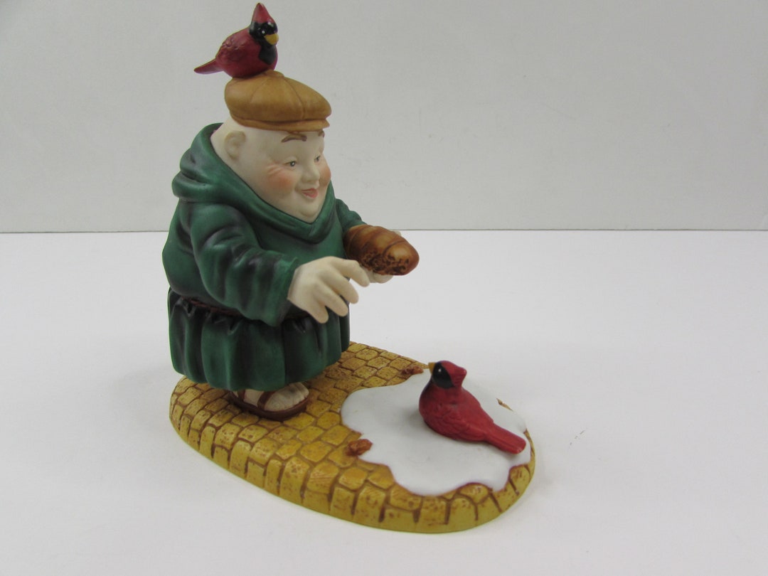 Vintage Dept 56 Merry Makers Figurine: Brewster the Bird Feeder Monk - Etsy