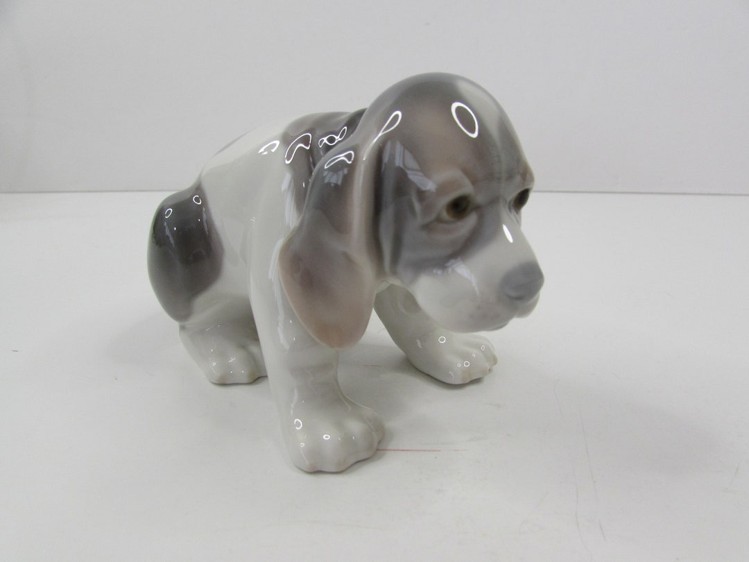 Lladro Puppy, Vintage Lladro Beagle Puppy Figurine, Lladro Beagle #1071 ...