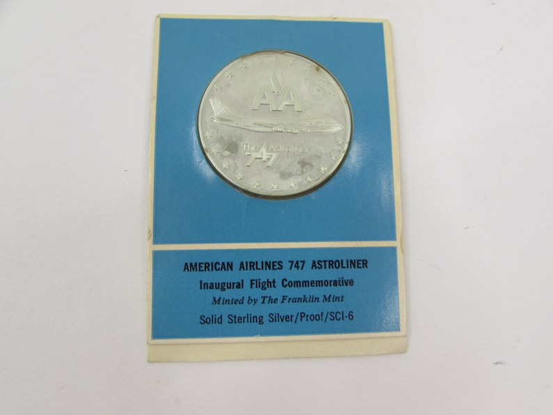 Franklin Mint AA 747 Astroliner Coin: 1970 Sterling Silver Proof - Etsy